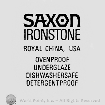 Mark with Saxon: bold written above Ironstone. | #86487