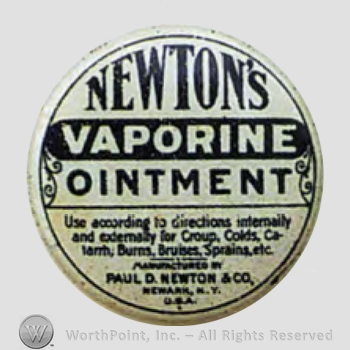 Mark with The text "NEWTON'S VAPORINE OINTMENT, | #865229