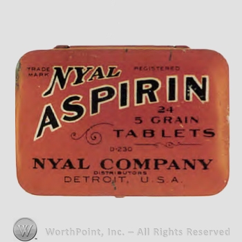 Mark with The text "NYAL ASPIRIN 5 GRAIN TABLETS, | #865241