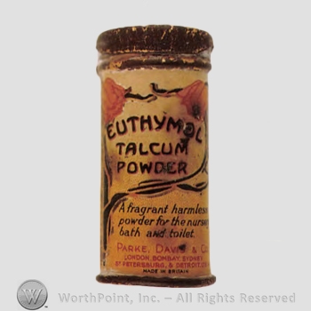 Mark with The text "EUTHYMOL TALCUM POWDER A | #865555