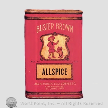 Mark with The text "BUSTER BROWN ALL SPICE JASH | #865630