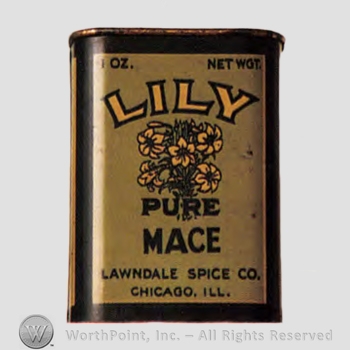 Mark with The text "LILY PURE MACE LAWNDALE SPICE | #865711
