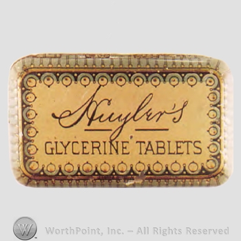 Mark with The text "Huyler's GLYCERINE TABLETS". | #865816