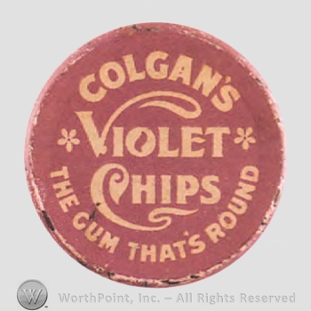 Mark with The text "COLGAN'S VIOLET CHIPS THE GUM | #865853