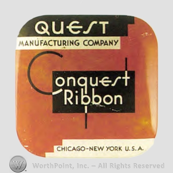 Mark with The text "QUEST MANUFACTURING COMPANY | #865894