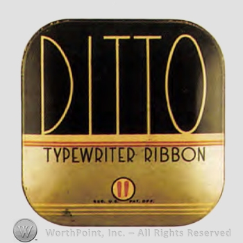 Mark with The text "DITTO TYPEWRITER RIBBON", a | #865905