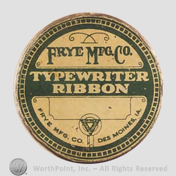 Mark with The text "FRYE MFG CO TYPEWRITER RIBBON | #865916