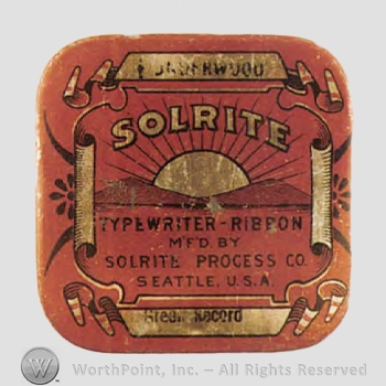 Mark with The text "SOLRITE TYPEWRITER RIBBON MFD | #865969