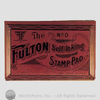Mark with The text "THE FULTON Self-Inking STAMP | #866047