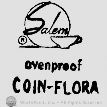 Mark with The text "Salem Ovenproof Coin-Flora", | #86709