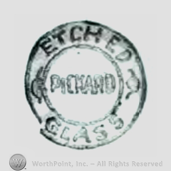 Mark with The text "PICKARD ETCHED GLASS", two | #867994