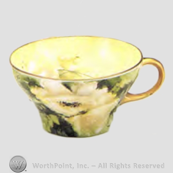 Mark with China Pattern: White poppy on green | #868393