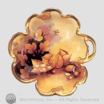 Mark with China Pattern: NUT HARVEST; Leaf dish. | #868563
