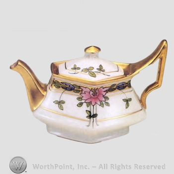 Mark with China Pattern: Single pink flower on | #868632