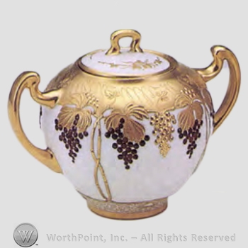 Mark with China Pattern: ENAMEL GRAPES AND | #868643