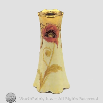 Mark with China Pattern: Red poppy on cream | #868701