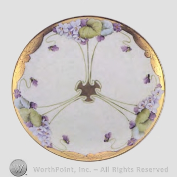 Mark with China Pattern: Three violet clusters | #868729