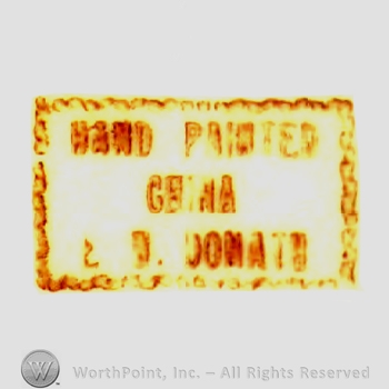 Mark with The text "HAND PAINTED CHINA E.W. | #869195
