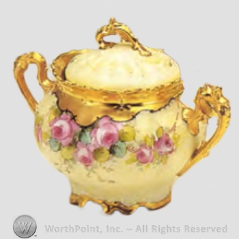 Mark with China Pattern: Pink rose clusters on | #869217