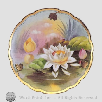 Mark with China Pattern: White water lily in | #869343