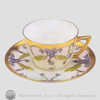 Mark with China Pattern: Blue forget-me-nots with | #869363