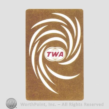 Mark with A globe, the letters "TWA" and rays. | #877992