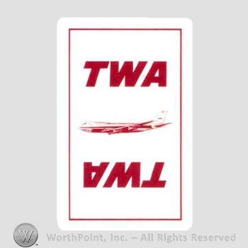 Mark with The letters "TWA TWA" and an airplane. | #878002