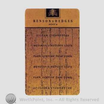 Mark with A shape and the text "BENSON & HEDGES | #878219