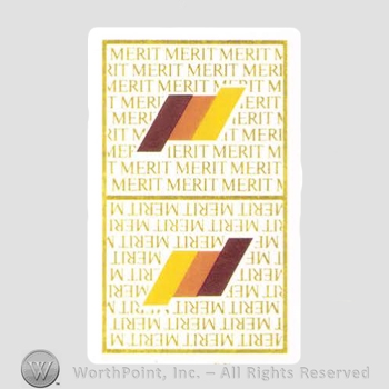 Mark with A pattern made of the text "MERIT". | #878226