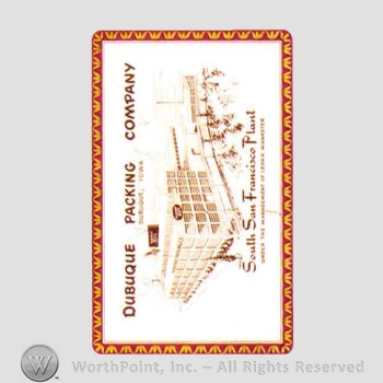 Mark with A building, the text "DUBUQUE PACKING | #878475