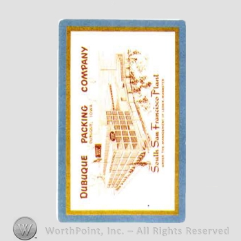 Mark with A building, the text "DUBUQUE PACKING | #878481