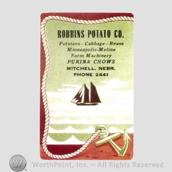 Mark with The text "ROBBINS POTATO CO. Potatoes - | #878537