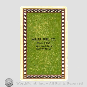 Mark with The text "MILLER FUEL CO. Davenport, | #878650