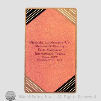 Mark with The text "Richardz Implement Co. | #878734