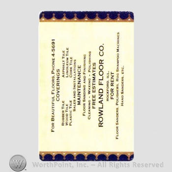 Mark with The text "ROWLAND FLOOR CO. ROCKFORD | #880740