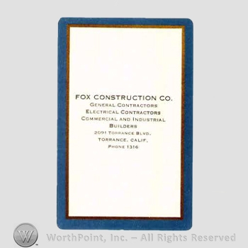Mark with The text "FOX CONSTRUCTION CO. GENERAL | #881366