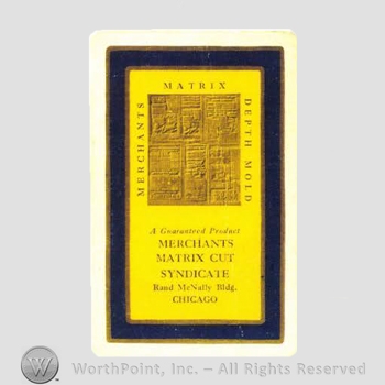 Mark with A square, the text "MATRIX MERCHANTS | #881462