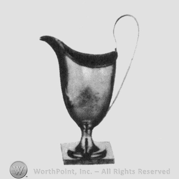 Mark with American silversmith pattern; creamer. | #881944