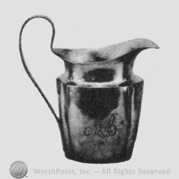 Mark with American silversmith pattern; creamer. | #881945