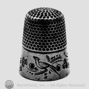 Mark with Silver Thimble: Bird amid abstract | #886378