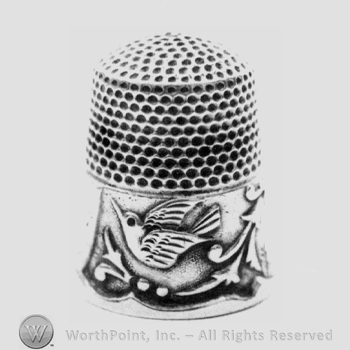 Mark with Silver Thimble: Church and two doves, | #886423