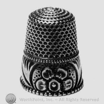 Mark with Silver Thimble: Partial flower and | #886843