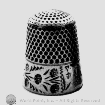Mark with Silver Thimble: Folk-art flowers and | #886944