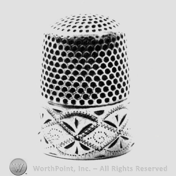 Mark with Silver Thimble: Folk-art running-stitch | #886965