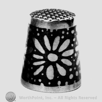 Mark with Silver Thimble: Flower design and | #887181