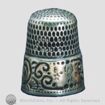 Mark with Sterling/Gold band thimble: Star. | #887984
