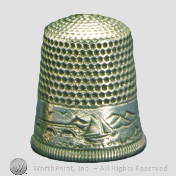 Mark with Sterling Silver thimble: Scenic, Star. | #888087