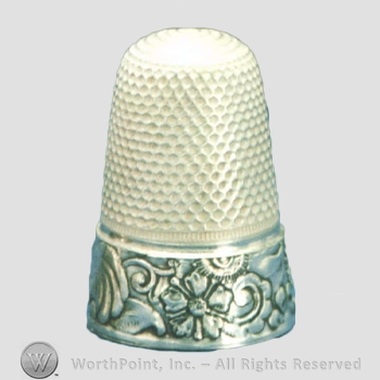 Mark with Sterling Silver thimble: Fleurs et | #888102