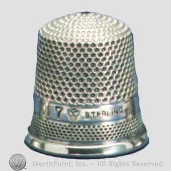 Mark with Sterling Silver thimble: Tiered, Crown. | #888116