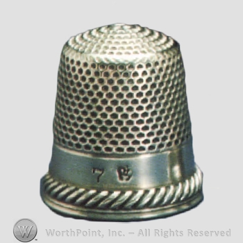 Mark with Sterling Silver thimble: Rope, Crown; | #888130